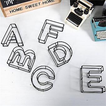 Clear Texture Alphabet Figurine Minimalist Design Wrought Iron 3D ...