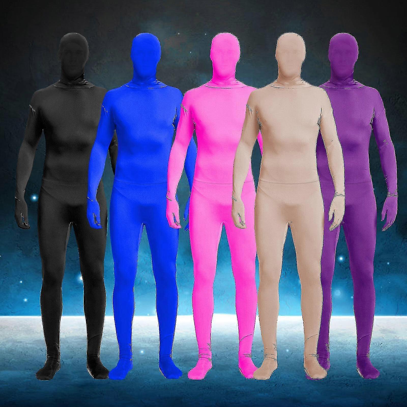 Full Bodysuit Unisex Adult Costume Hood Spandex Stretch Unitard Body ...