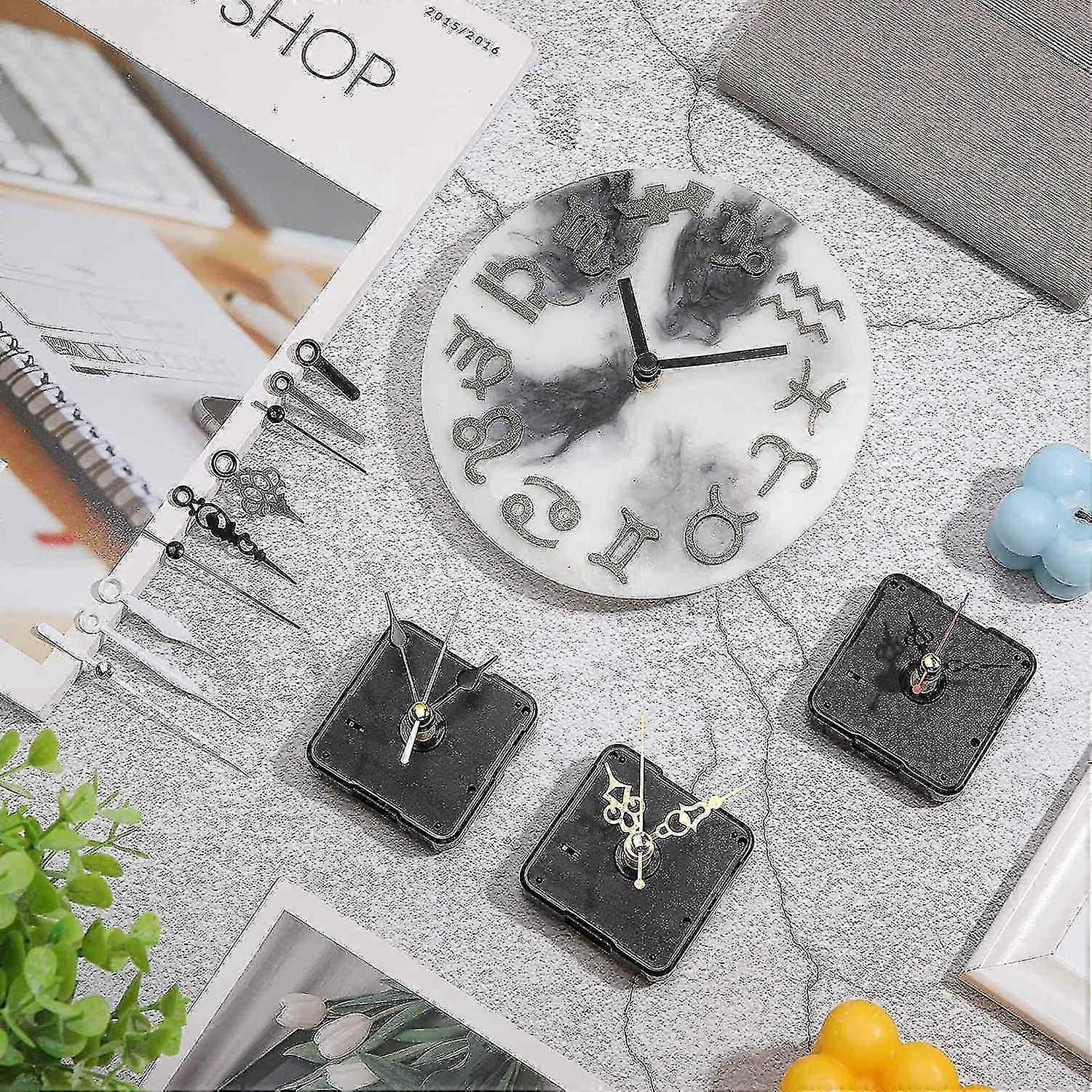 5 Pcs Clock Movement Mechanism Parts Silence Quartz Diy Wall Clock With ...