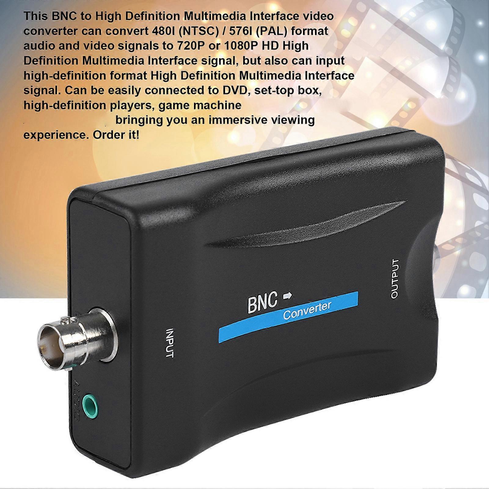 BNC To High Definition Multimedia Interface Converter Display HD 1080P ...