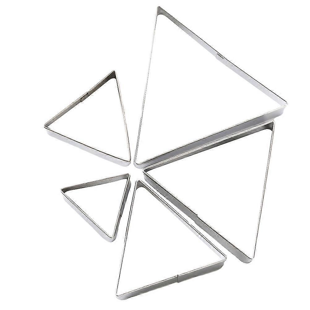 5 Pcs Stainless Steel Triangle Biscuit Cutters Sweets Pancake Cutting ...