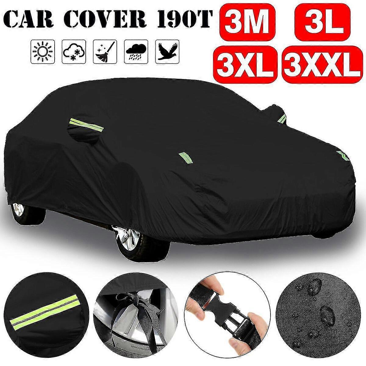 Black Heat-absorbing Car Protective Cover Waterproof Sun Protection ...