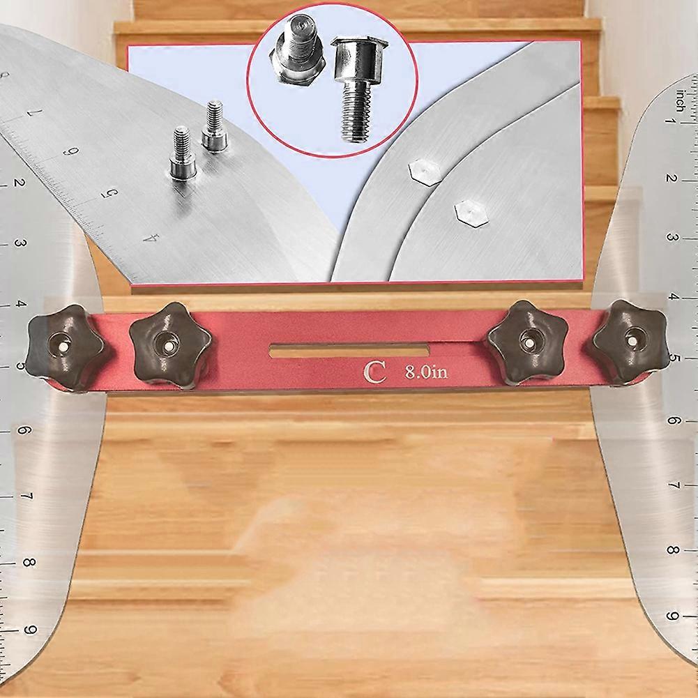 Stair Tread Gauge and Shelf Layout Tool Adjustable Stair Measuring ...
