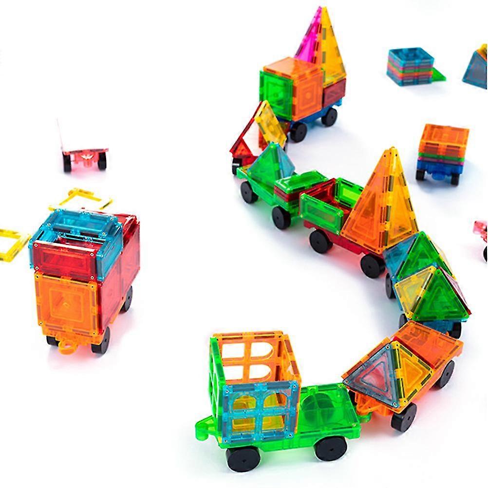 Magnetic Car Truck Wheel Set Magnetic Blocks Magnet Tiles Building ...