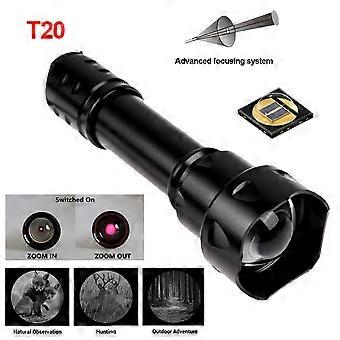 T20 10W Flashlight IR-850NM940NM Night Vision Zoomable Torch LED Infrared Flashlight Tactical ...
