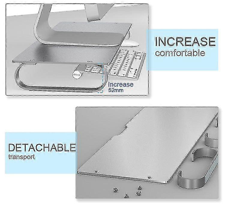 Monitor Riser Holder Aluminum Lcd Led Display Heighten Base Laptop ...