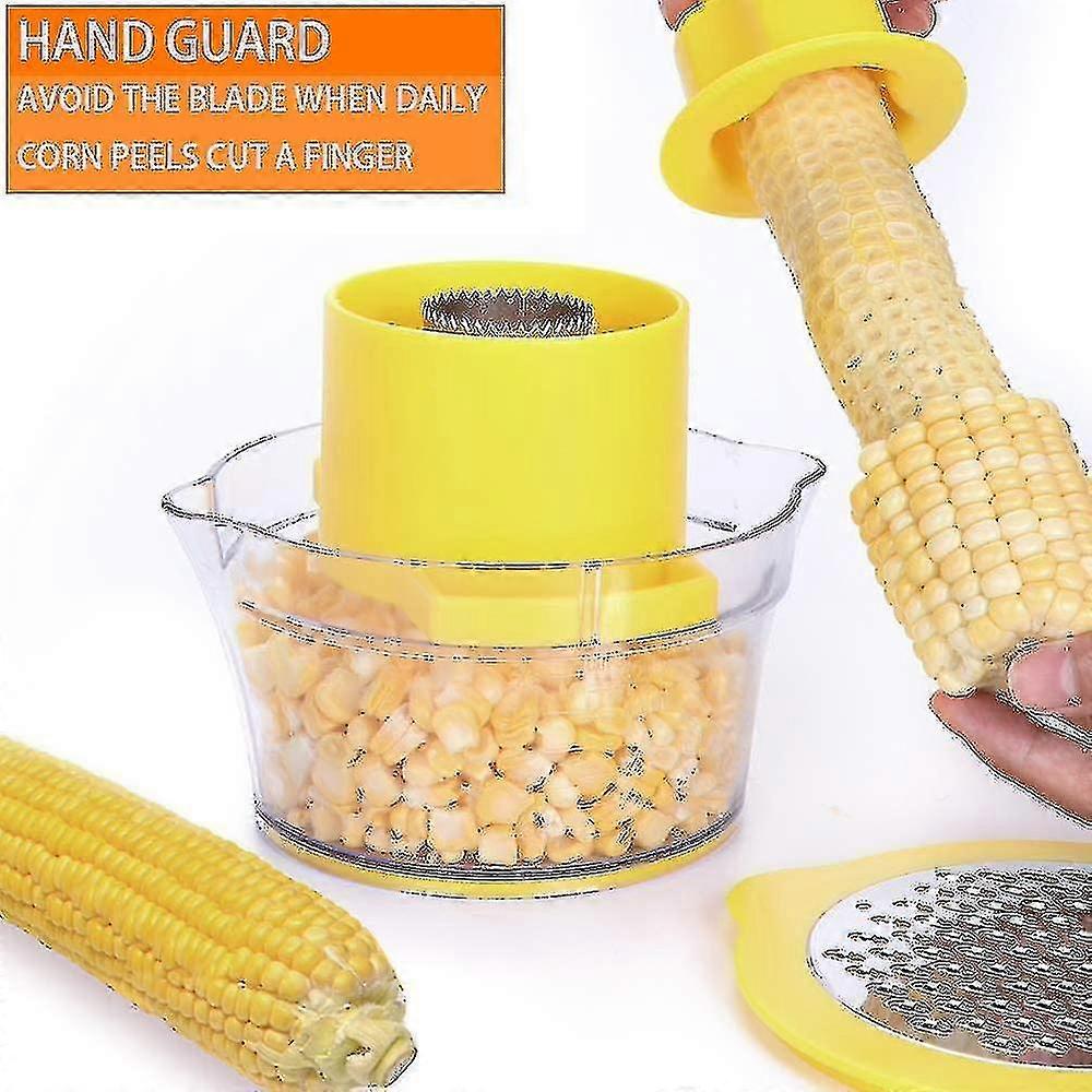 Corn Stripper, 4 In 1 Corn Shucker Tool Corn Holder, Corn Stripping ...