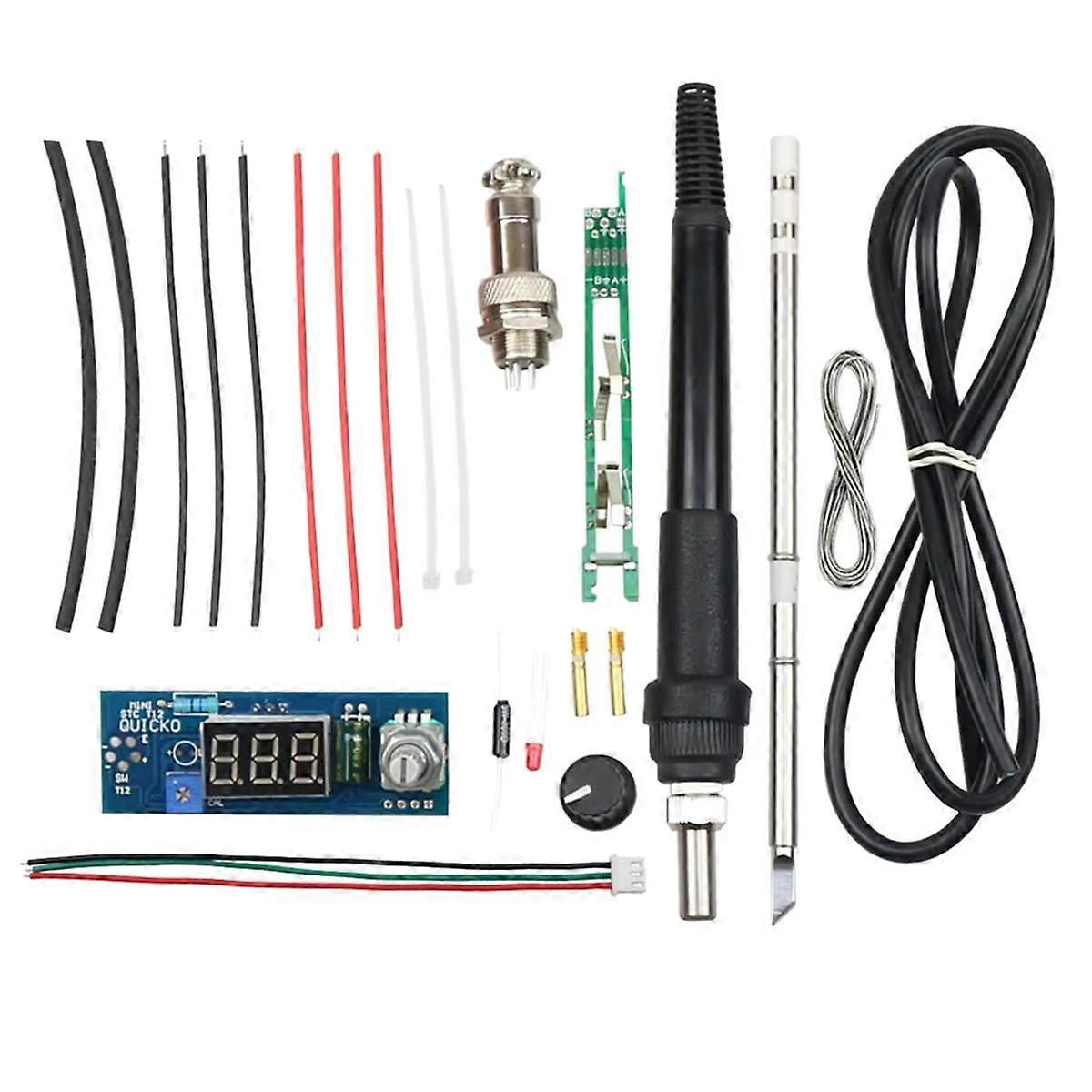 STC-T12 Solder Iron DIY Kits, Electric Unit Digital Soldering Iron Station Temperature ...