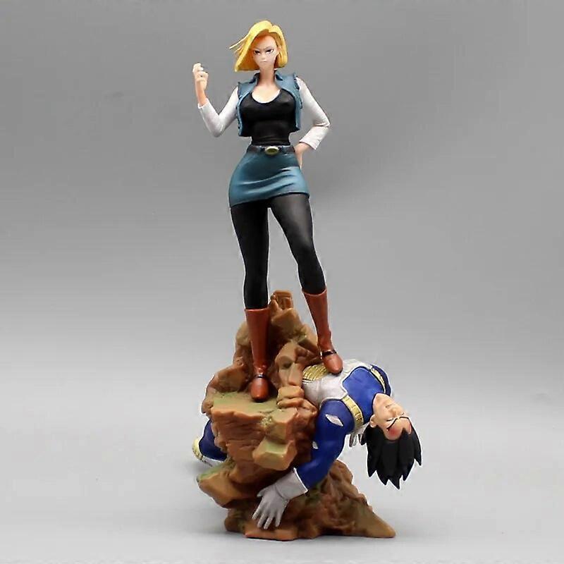 25cm Anime Dragon Ball Z Figures Android 18 Vs Vegeta Figure Android 18 ...