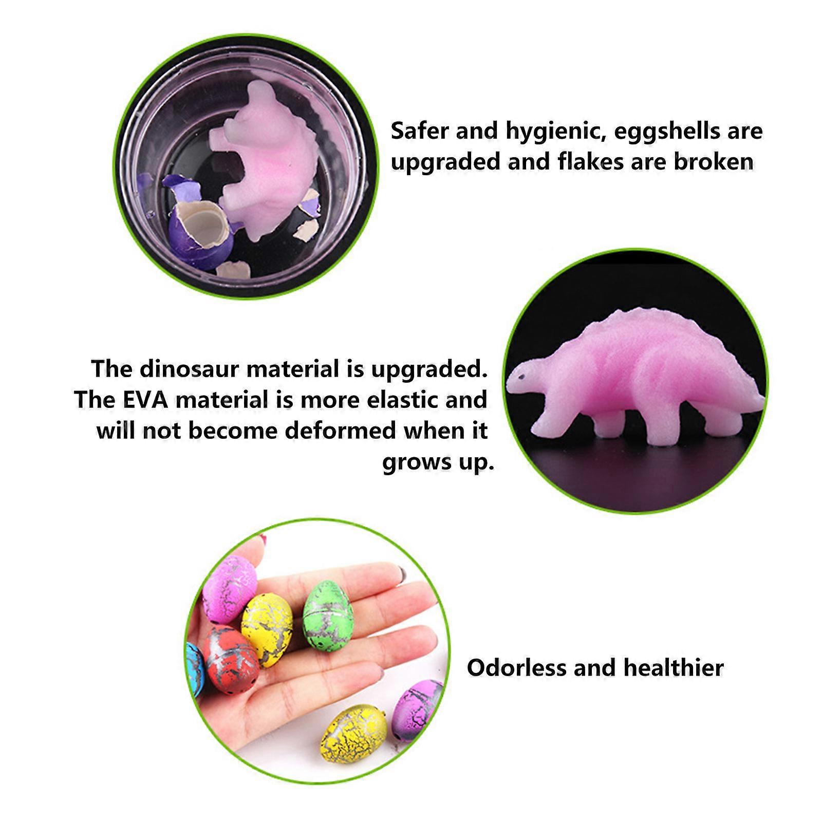 60Pcs Magic Dinosaur Eggs Add Water Hatching Dino Growing Children Toy ...