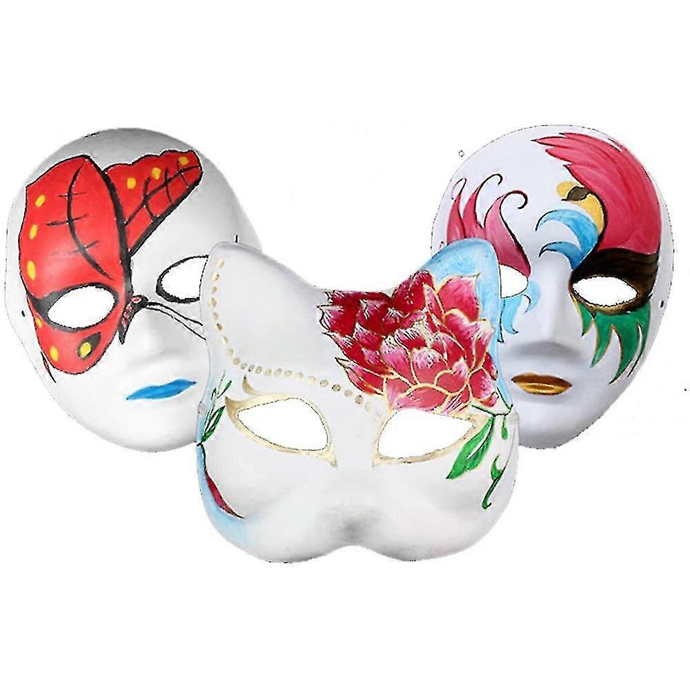 Kli 10 stycken Halloween Mask Masker Av Plast För Hantverk Och Målning ...