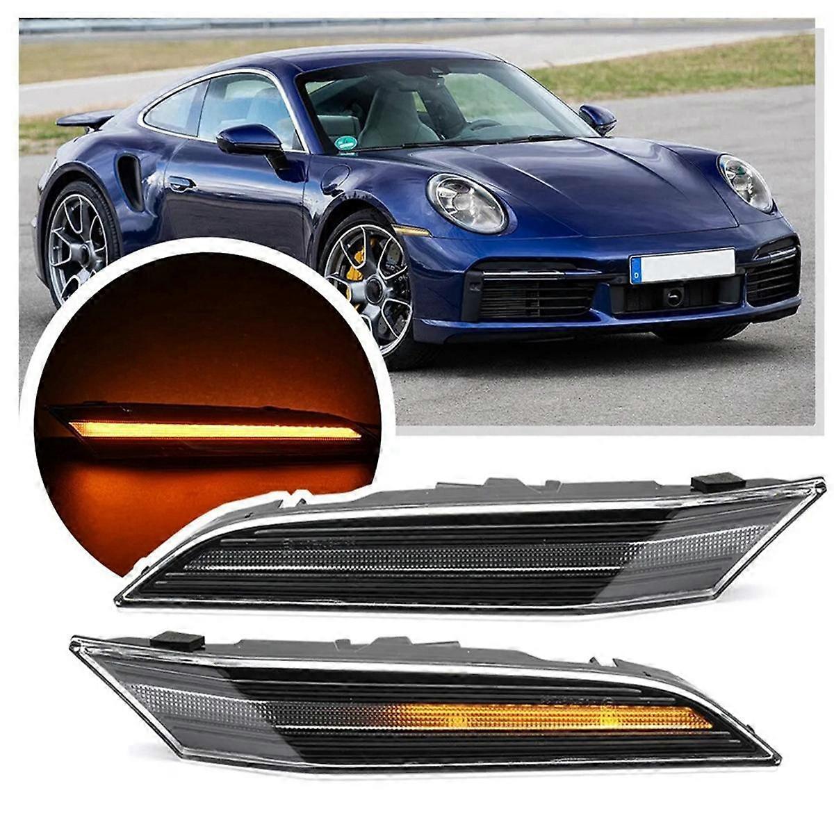 Car Clear Lens Sequential LED Side Marker Light for 911 992 2019+ Euro ...
