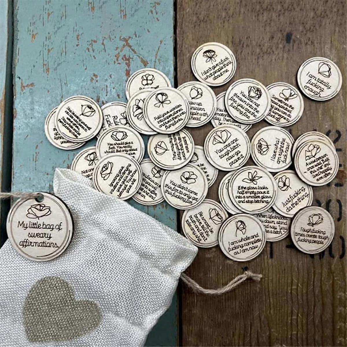 My Little Bag of Swear , Wooden Pieces with Affirmative Oaths ...