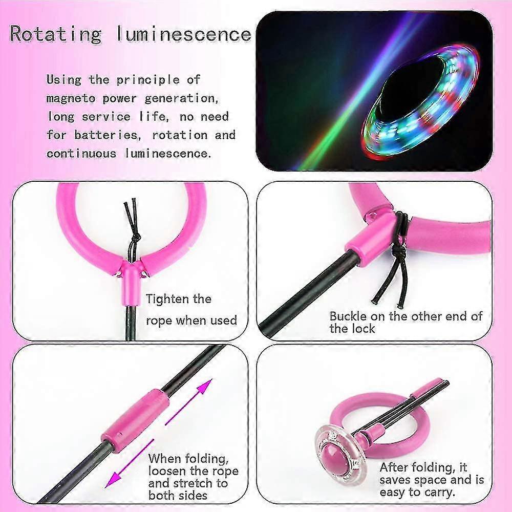 Skip Ball, Portable Foldable Colorful Flash Wheel Swing Ball, Skip It ...