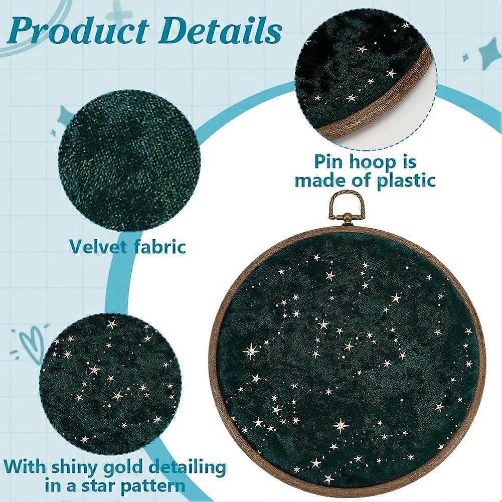 Green Wall Hanging Brooch 9.5inch Brooch Round Pin Display Stand with ...