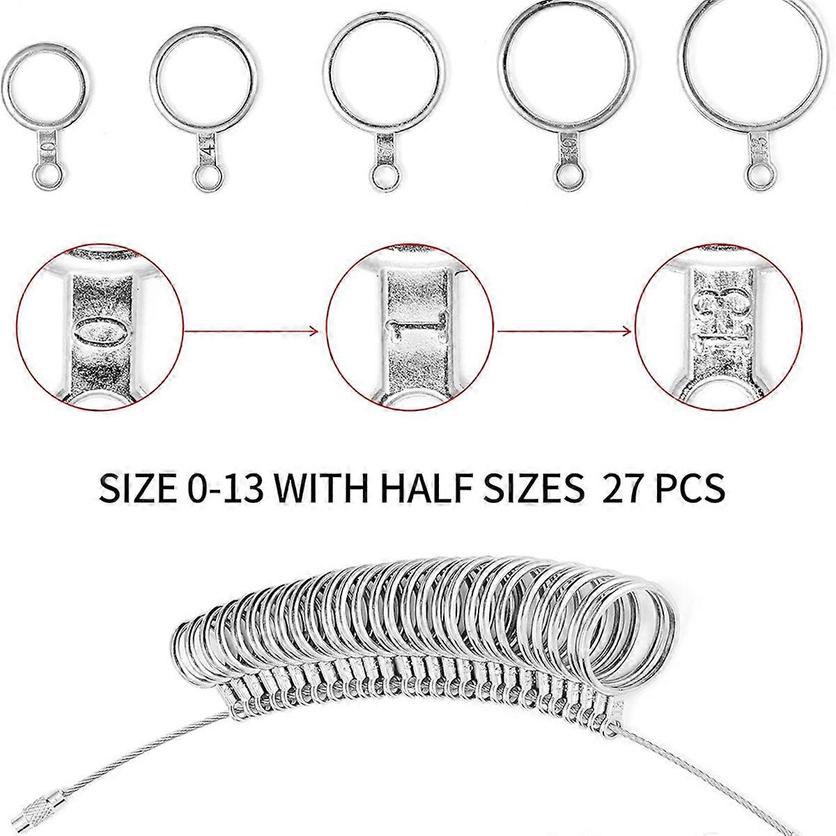 Ring Sizer Measuring Tool Kit, Plastic Ring Mandrel, Reusable Finger ...