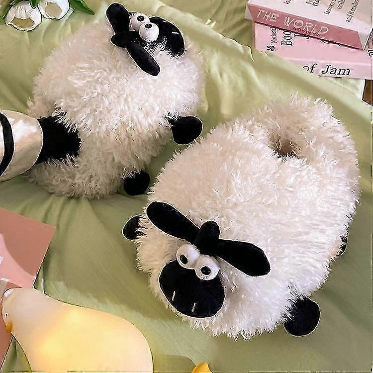 Cute Sheep Slippers Cartoon Slippers Women's Fuzzy Slippers Indoor ...