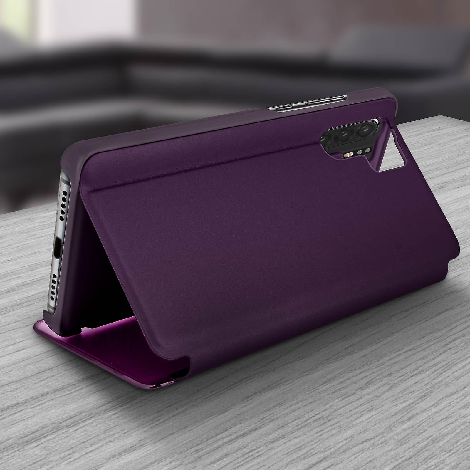 Flip Case, Mirror Case for Huawei P30 Pro, Standing Cover - Purple ...