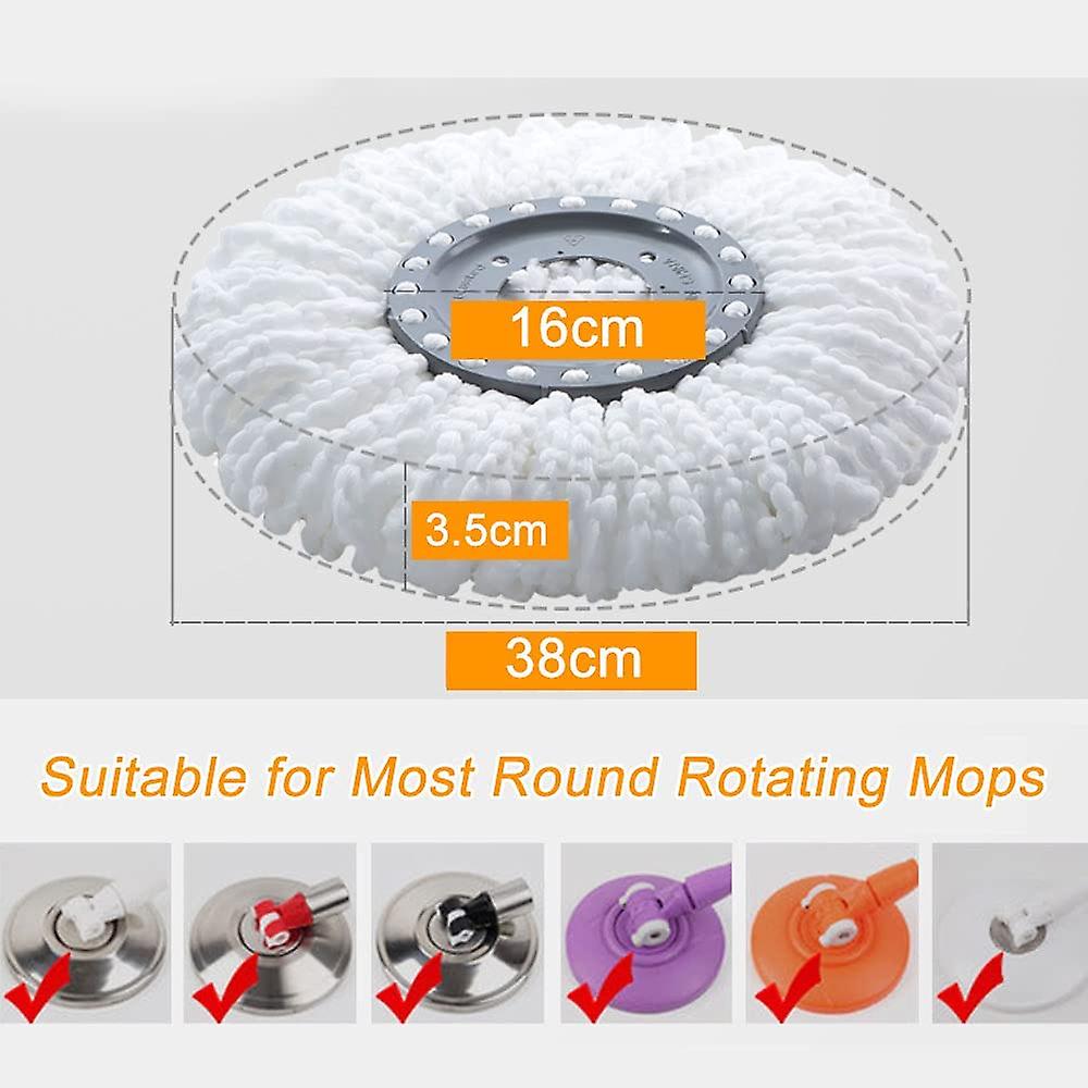 3 Pack Replacement Mop Heads, Microfiber Mop Refills Compatible With ...