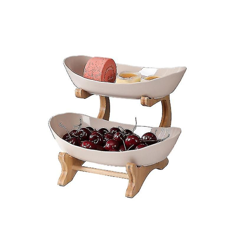 1/2 Tiers Portable Fruit Plate Luxury Fruit Serving Bowl Shelves ...