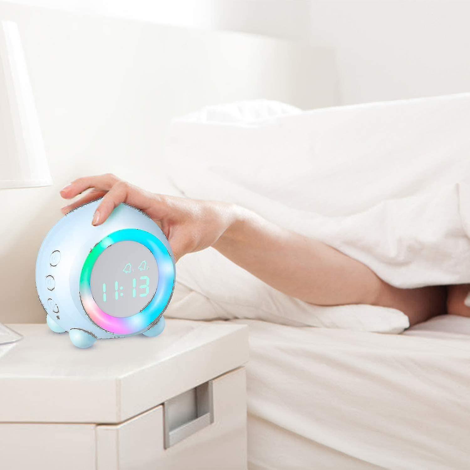Smart Alarm Clock, Led Colorful Wake-up Light, Digital Clock, Nap Timer ...