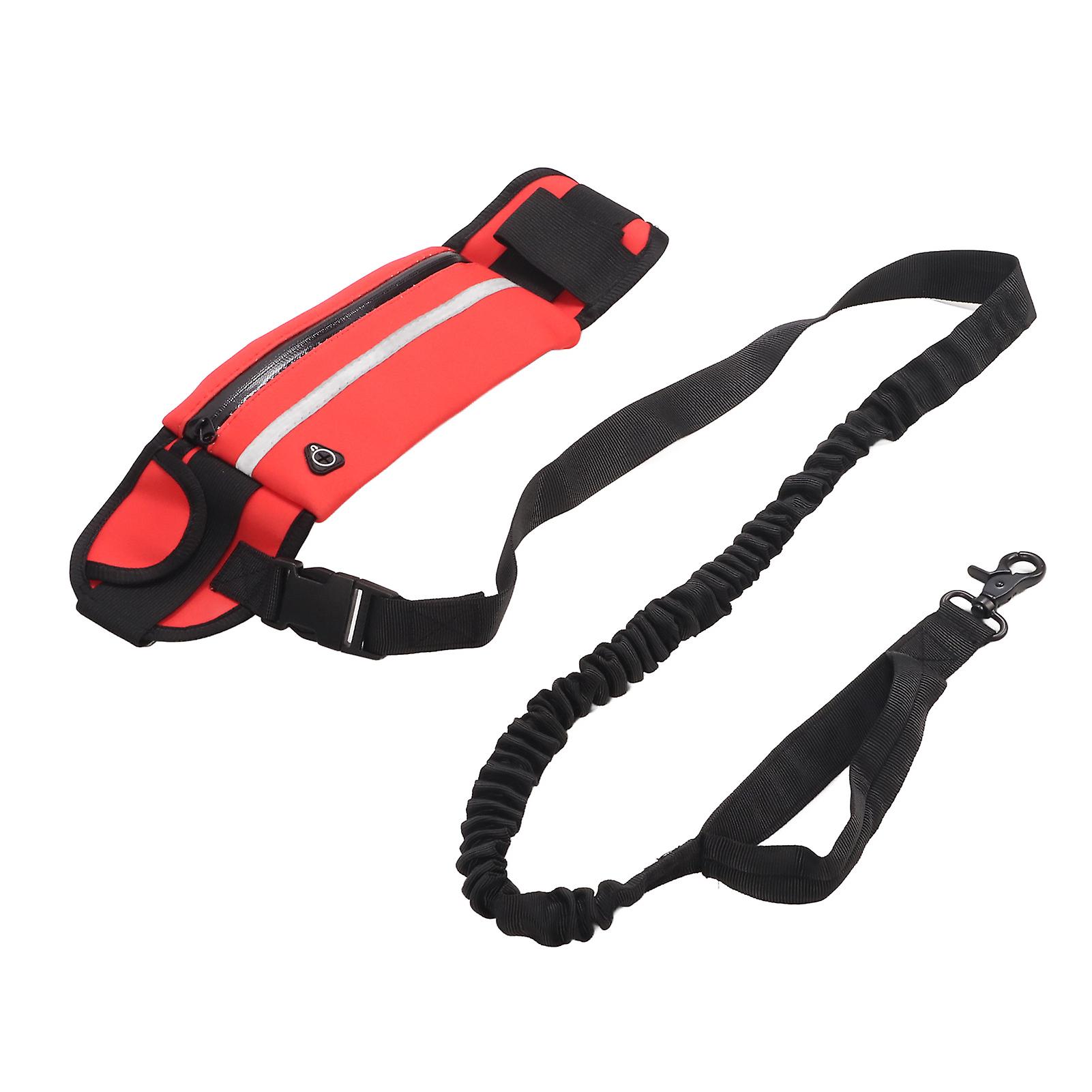 Dog Running Leash Belt Bag Hands Free Reflective Elastic Flexible Waist ...