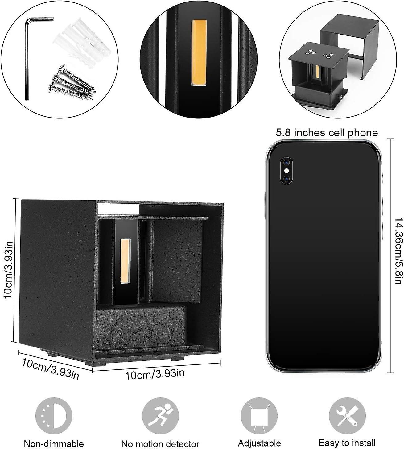 4 Pack 12W LED Modern Wall Light with Adjustable Beam Angle Design ...