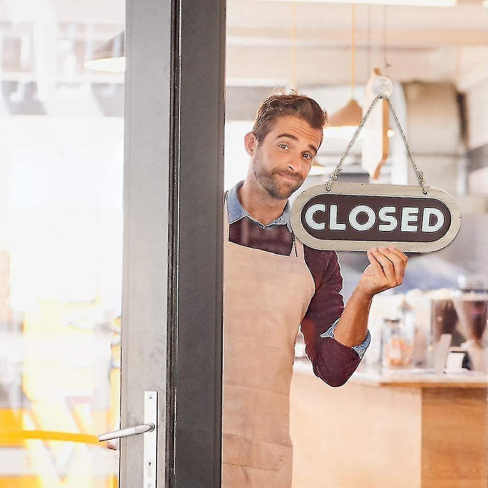 Open/closed Sign,wooden Door Plaque,wooden Shop Door Sign Double,sided ...