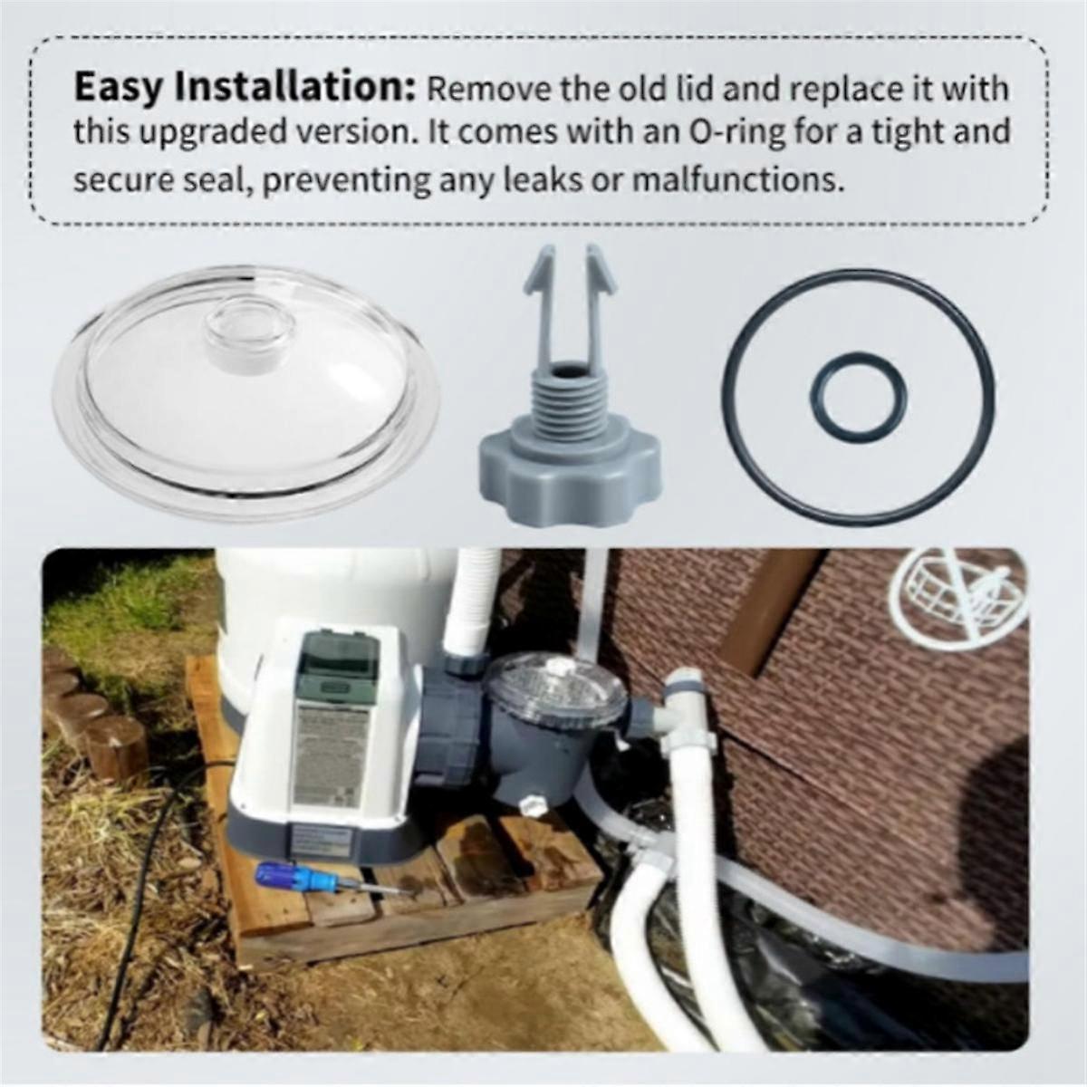 For Intex SF80110-1 Pool Leaf Trap Cover Lid Sand Filter Pump O-Ring ...