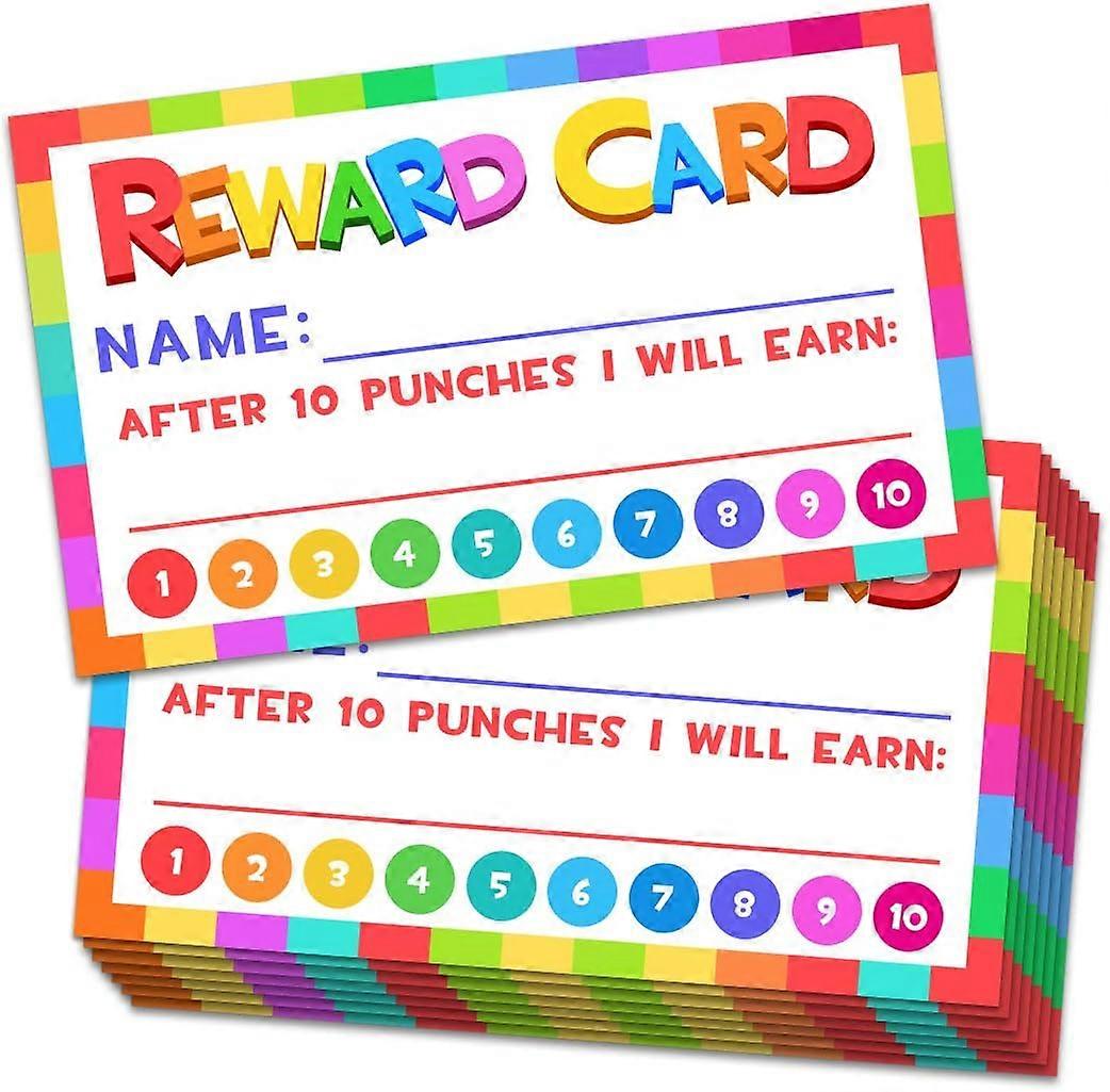 Punch Cards for Classroom, 208 Pack Kids Behavior Reward Punch Cards ...