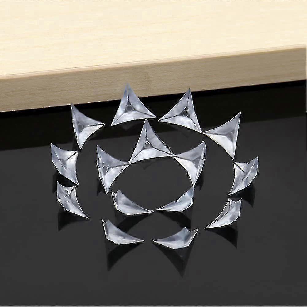 100 Pack Clear Stair Inside Corner Dust Guards Decorative Triangle ...