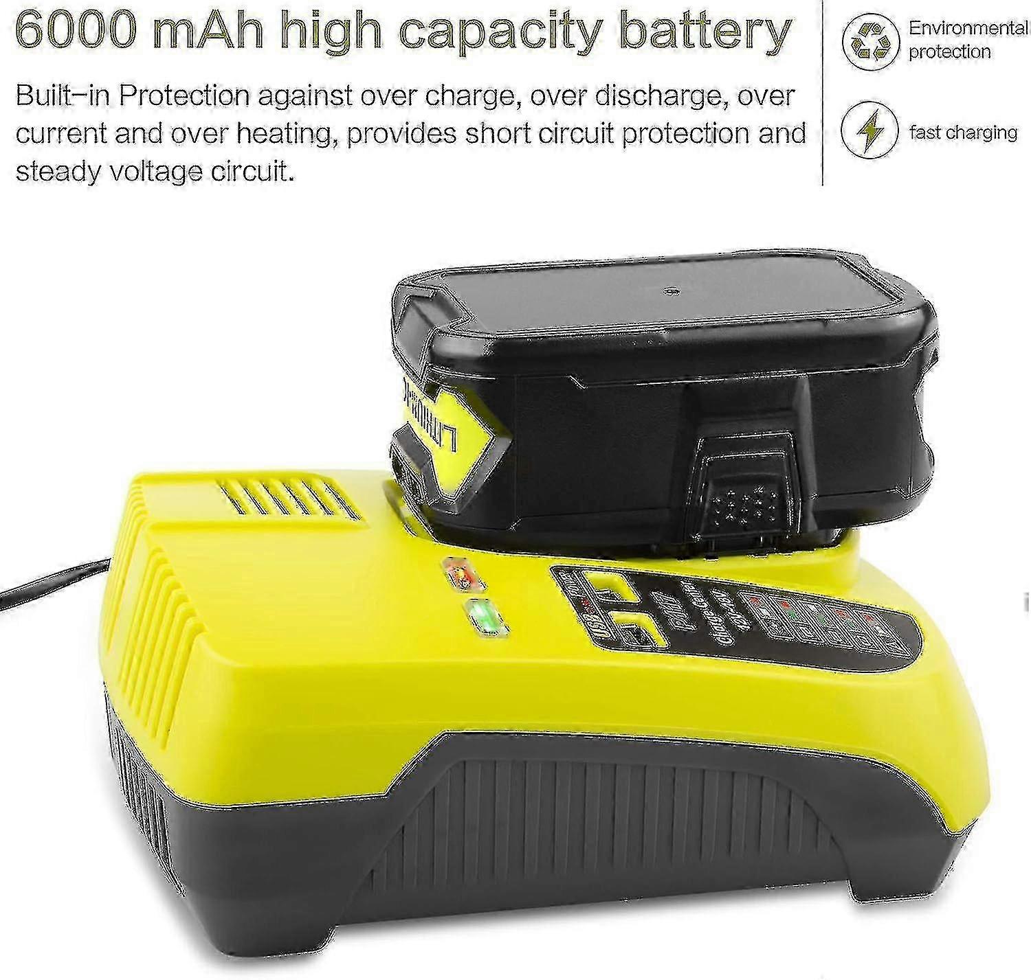2024 18V 6.0Ah P108 Battery Replacement for Ryobi 18 Volt Battery ...