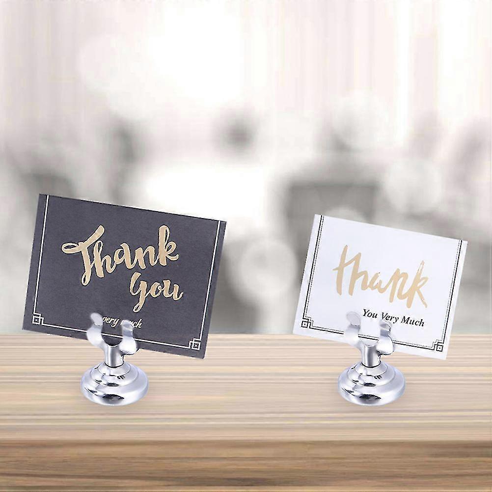 3pcs Stainless Steel Menu Stand Portable Table Number Holder Menu Place ...