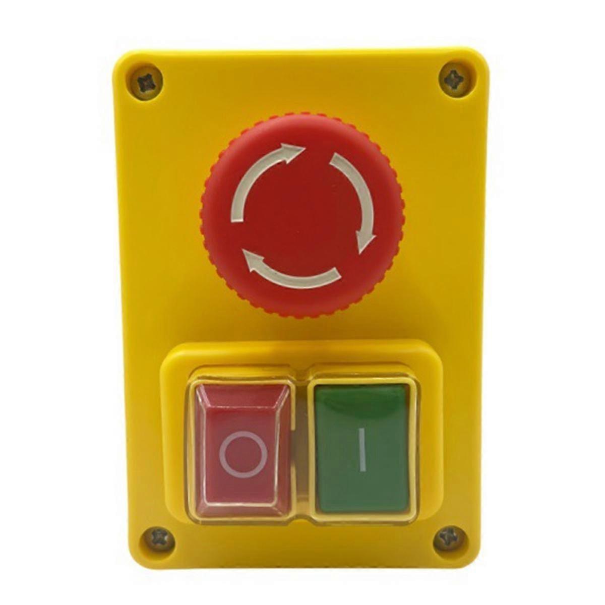 KJD17D 250V 16A Electromagnetic Push Button Switch Emergency Stop ...