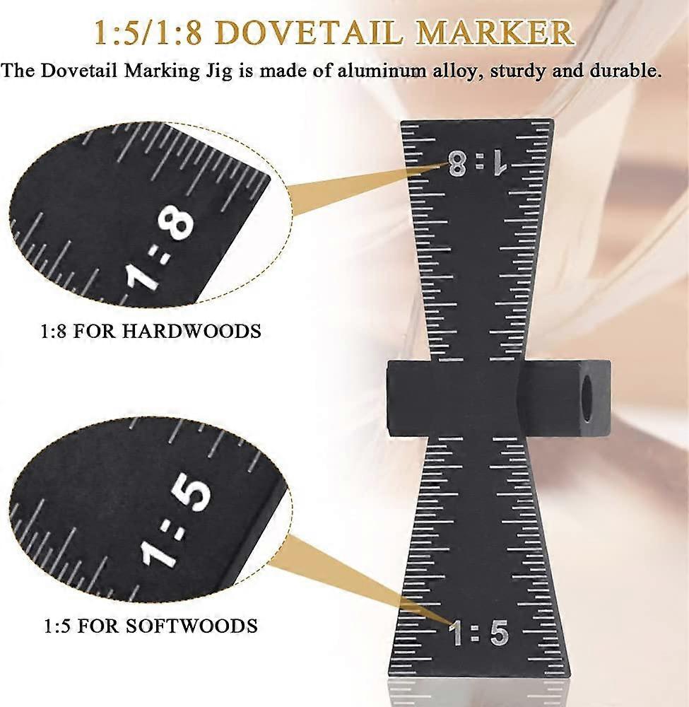 1:5:8 Dovetail Template Aluminum Alloy Dovetail Hammer Gauge Dovetail ...