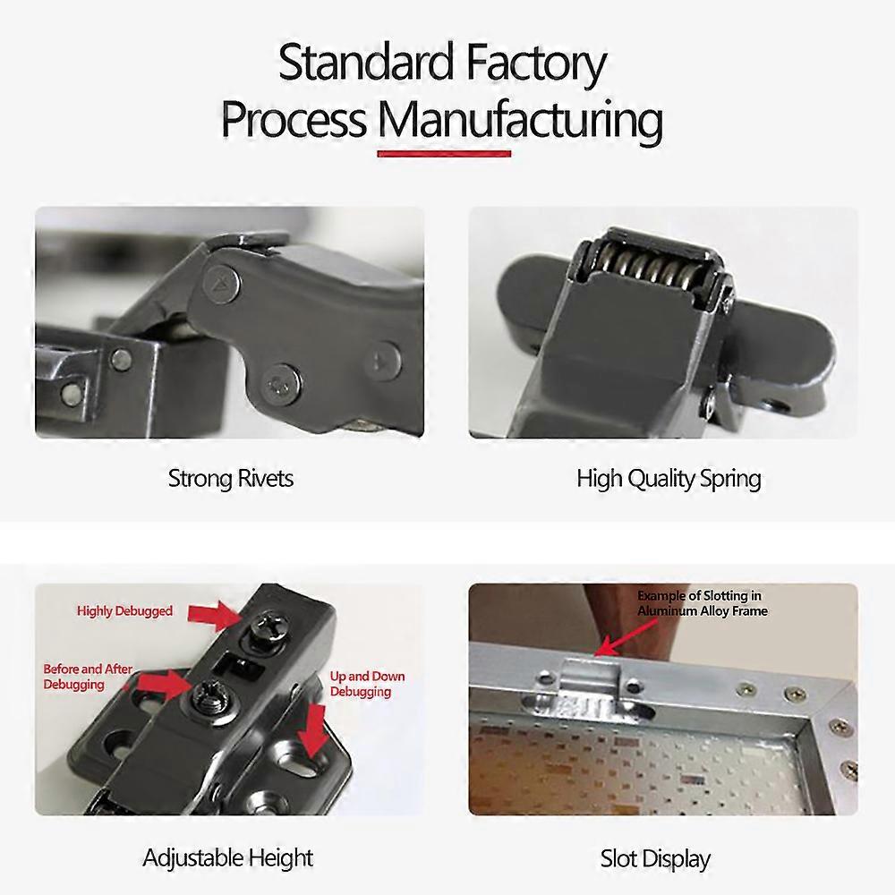 Aluminum Frame Glass Door Hinge for Bathroom Kitchen Wine Furniture ...