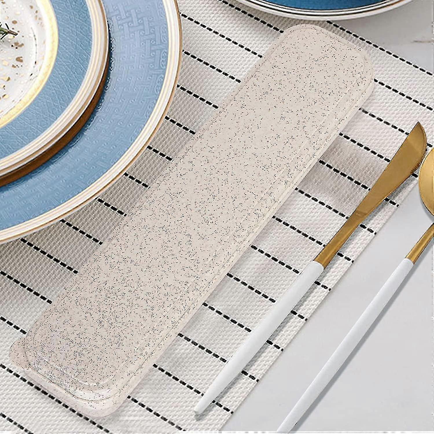 3 Pcs Portable Cutlery Storage Box, Easy Clean Reusable Cutlery Case ...