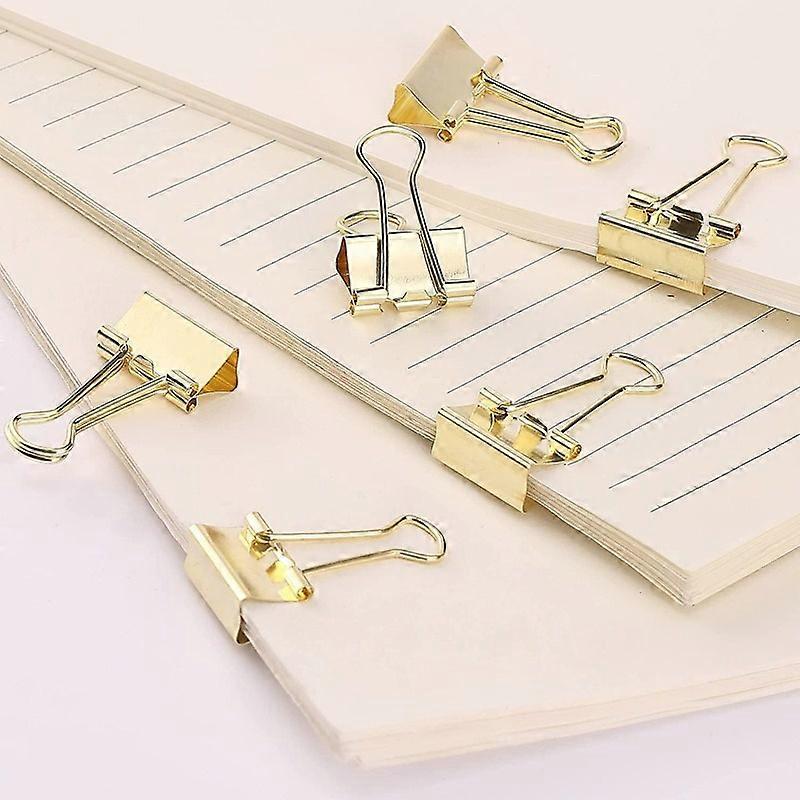 Binder Clips, Small Binder Clips, 50Pack, Gold, Small Clips, Paper ...