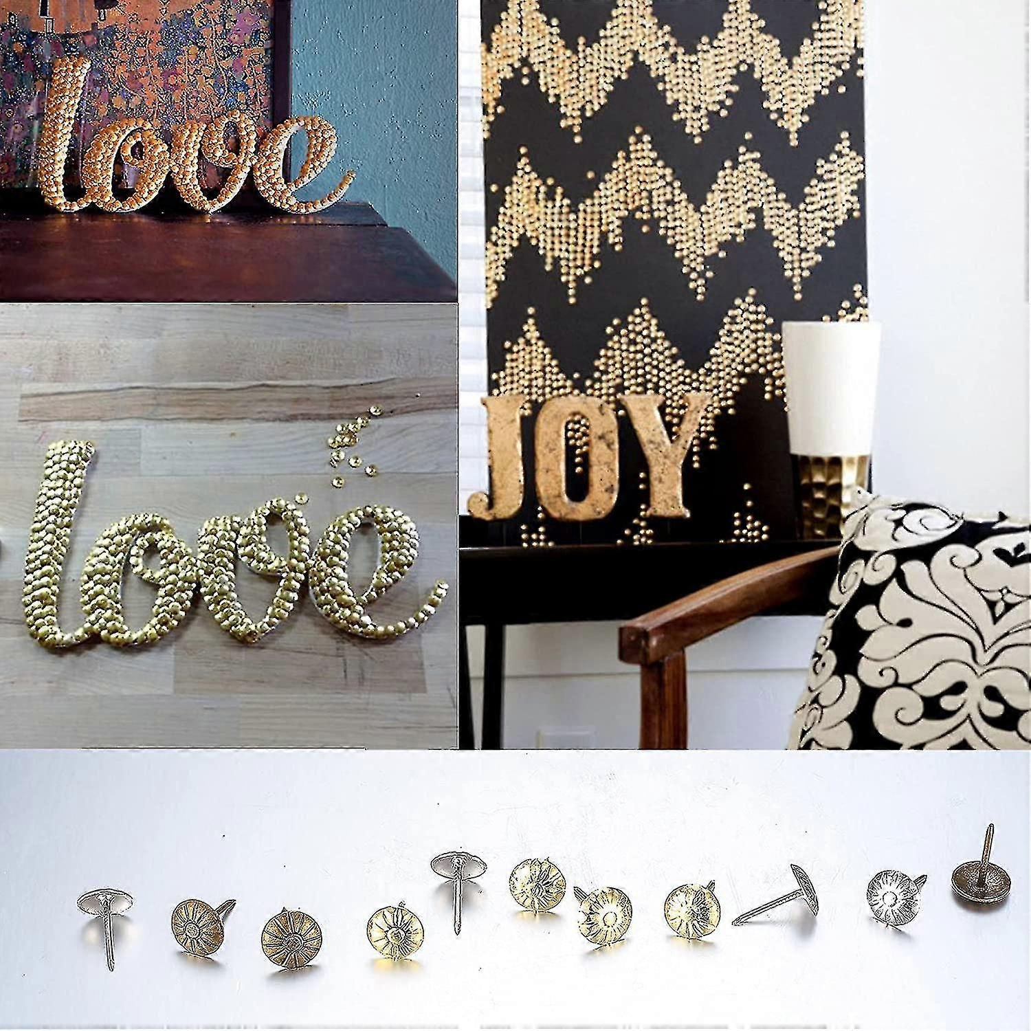 Pack Of 450 Upholstery Nails, Furniture Decorative Drawing Pins ...