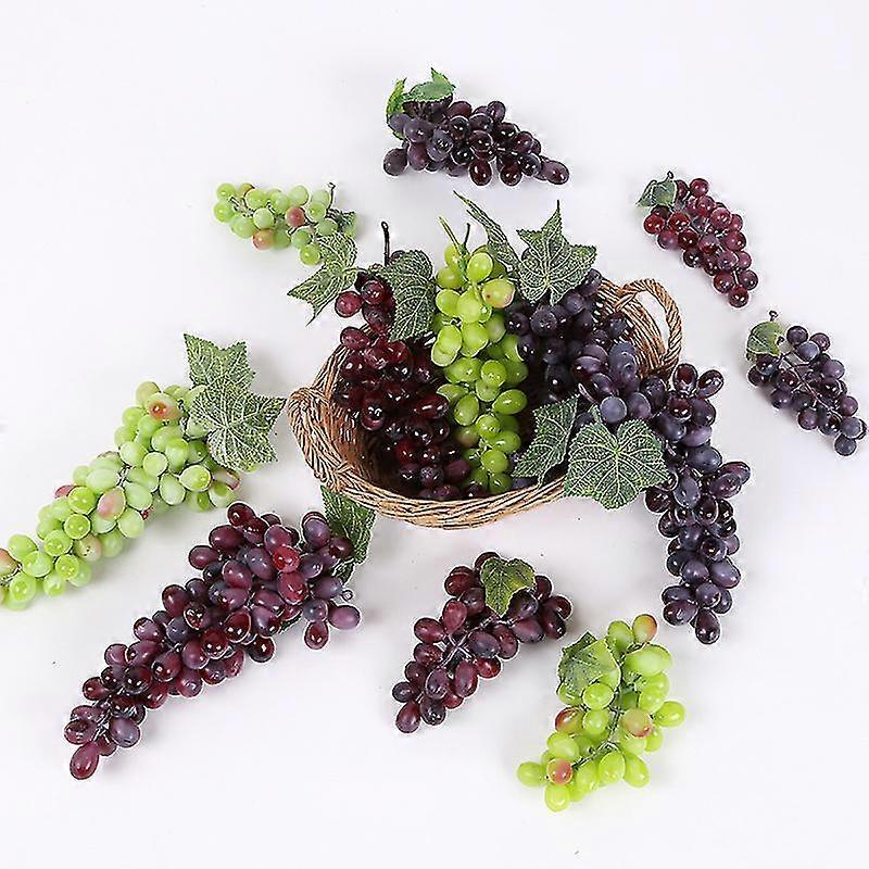 Fake Fake Grape Artificial Plastic Lifelike Faux Fruit Home Garden ...
