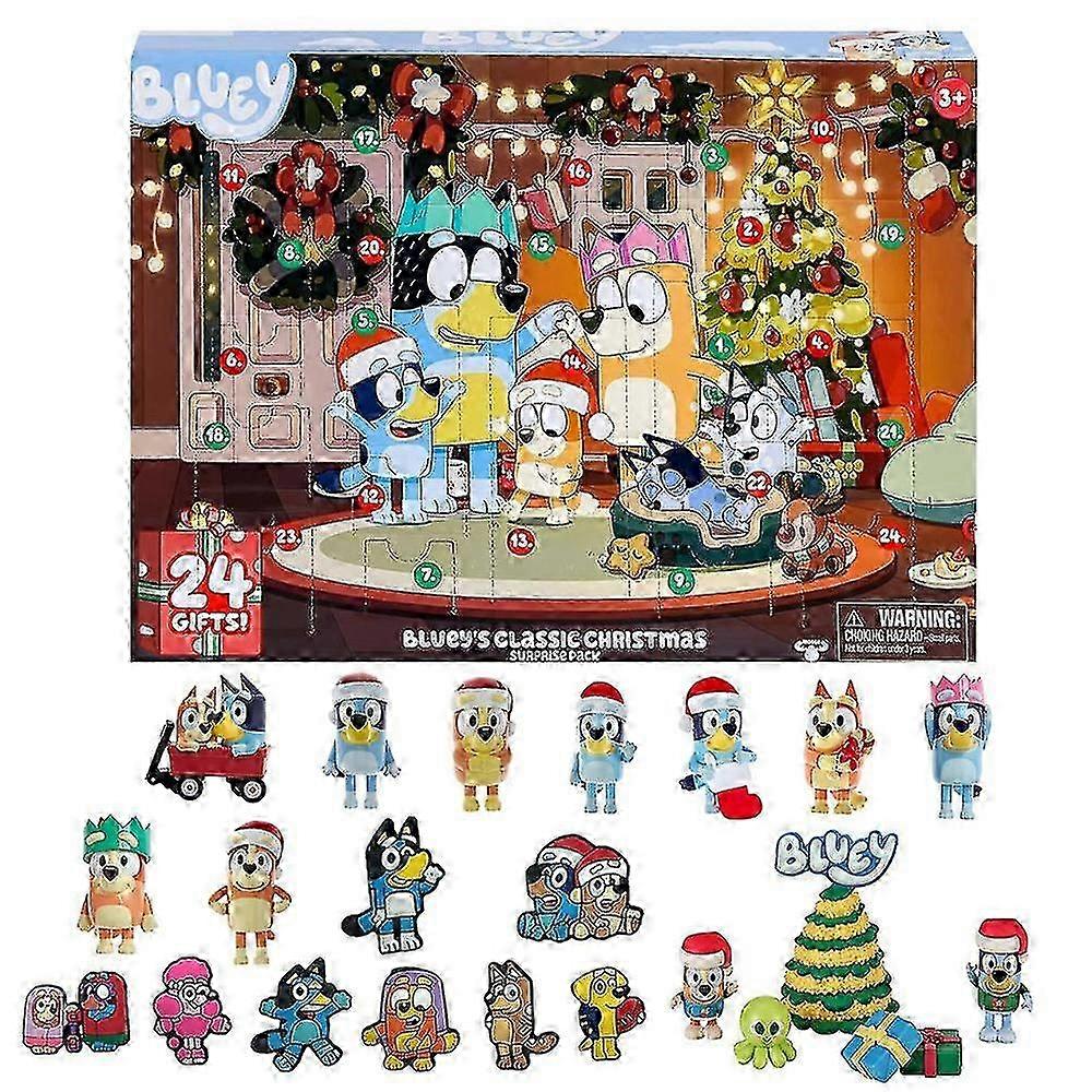 Bluey Christmas Advent Calendar, 24 Days Countdown Calendar Bluey ...