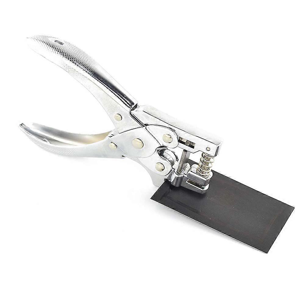 Hand Held 2-In-1 Hand Id Card Slot Hole & Round Hole Punch Metal ...