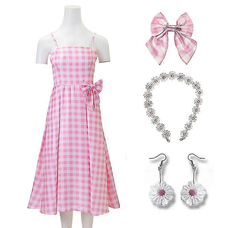 Movie Aduit & Kids Cosplay Margot Robbie Dress Barbi Ken Costume Halloween Women Men Boys Girls ...