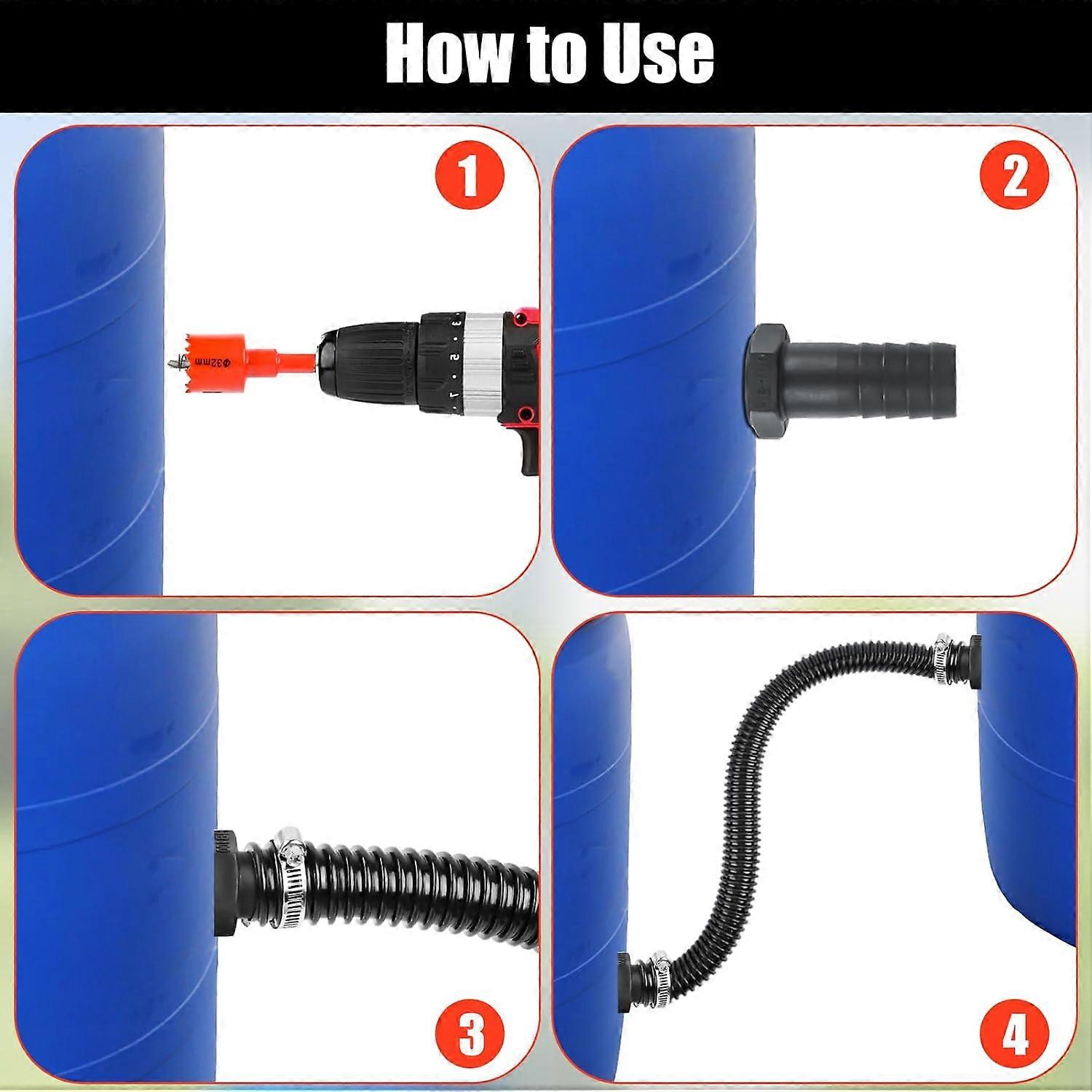 Rainwater Collector Connection, Rainwater Collector Kit with 50 cm ...