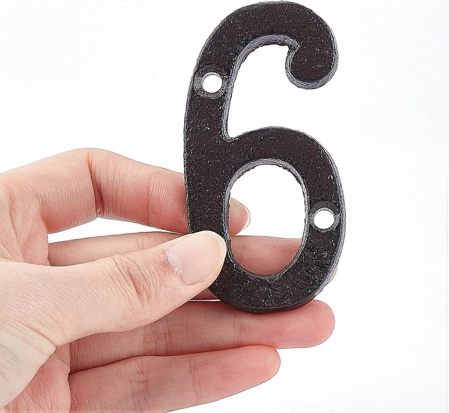 2Pcs 3 Inch Cast Iron House Numbers Metal Home Address Numbers Mailbox ...