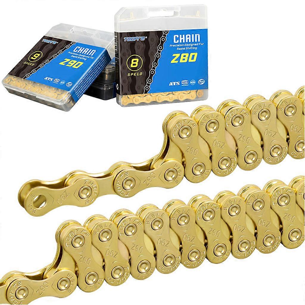 MTB Road Bike Chain 6 7 8 9 10 11 Speed,Bicycle Gold Galvanized Chain ...