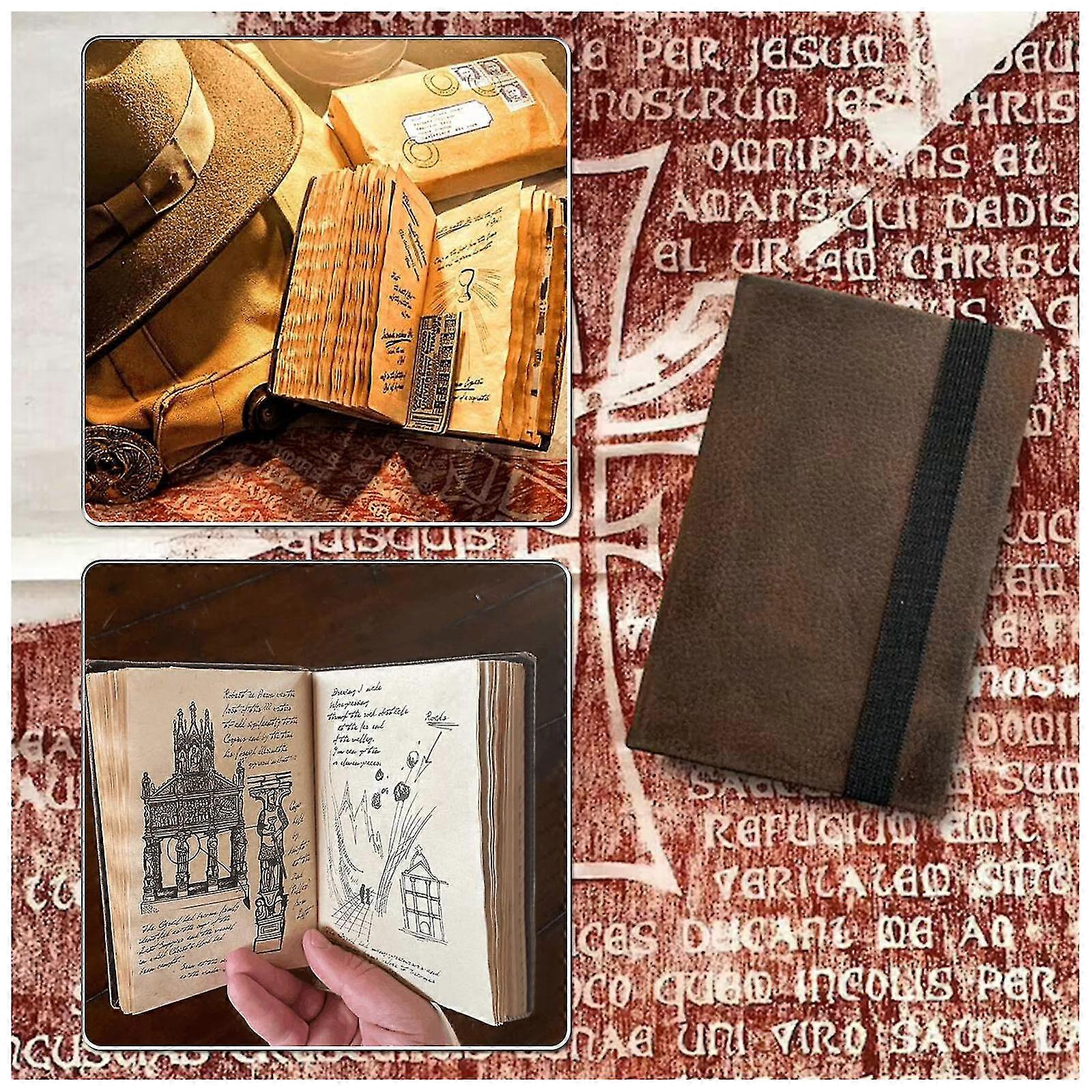 Indiana-jones Grail Diary Prop Replica With Hiddenprecious Deposits ...