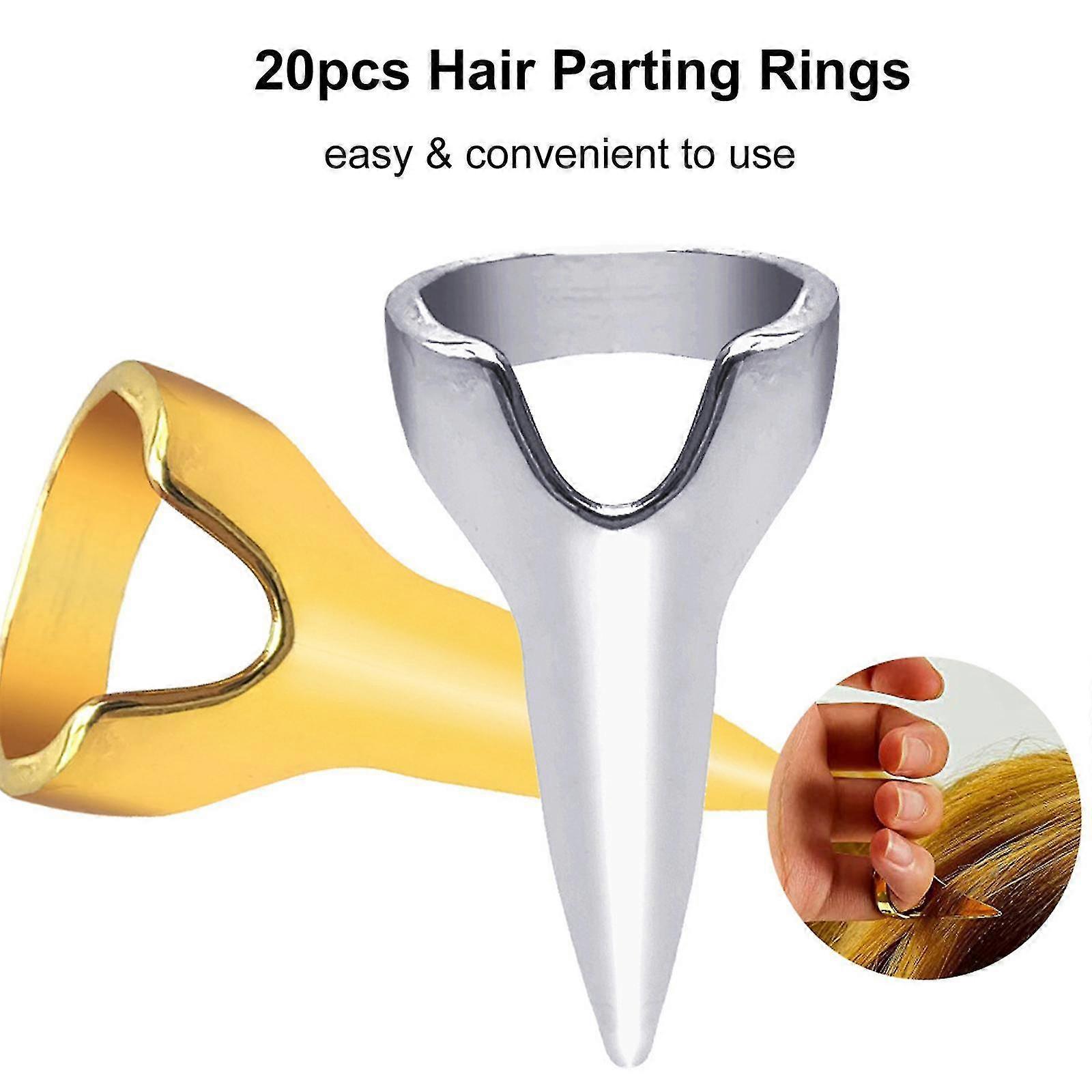 Hair Parting Tool Kit 20pcs Hair Sectioning Parting Rings for Braiding ...