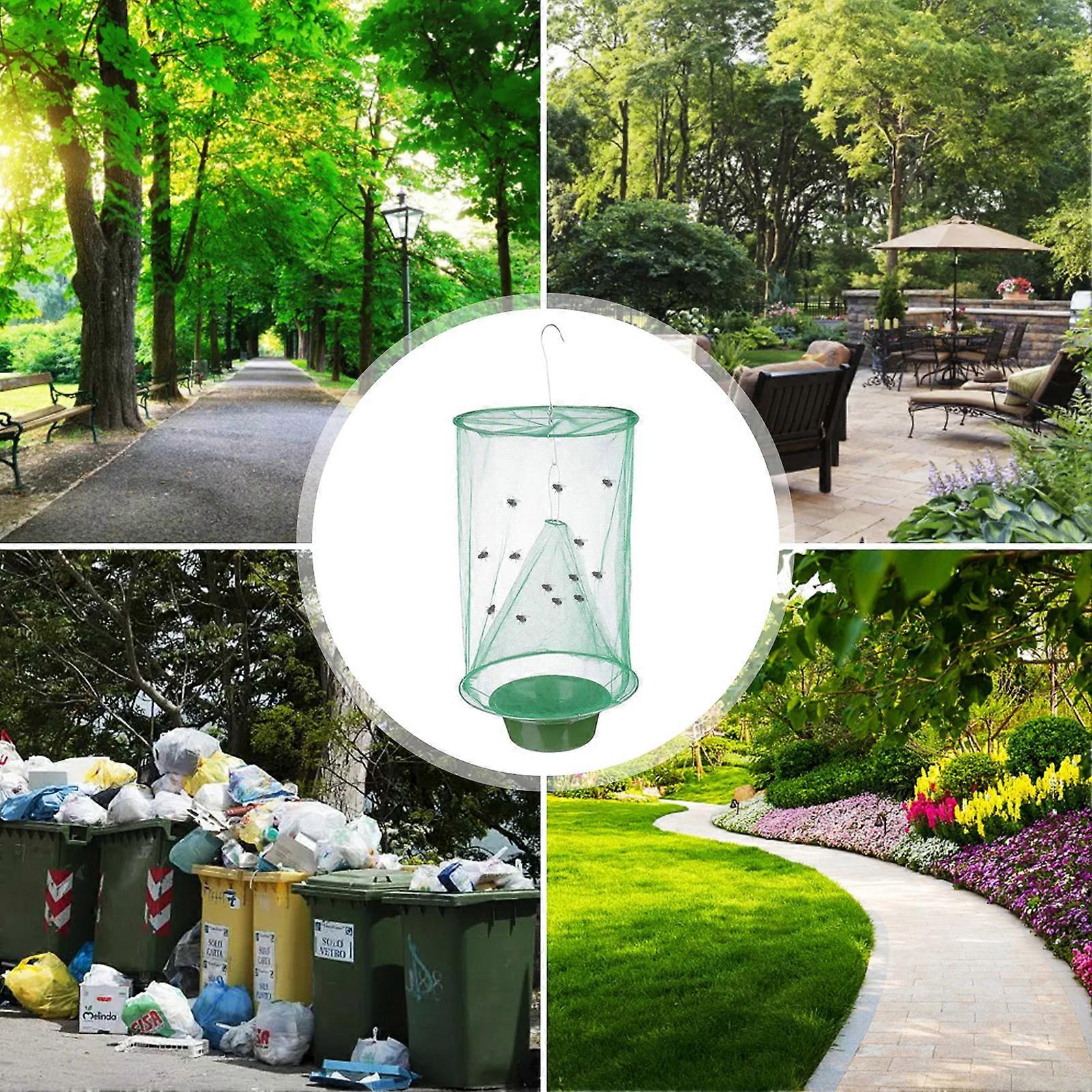 Foldable Hung Fly Trap Reusable Pasture Ranch Traps For Outdoor Garden ...