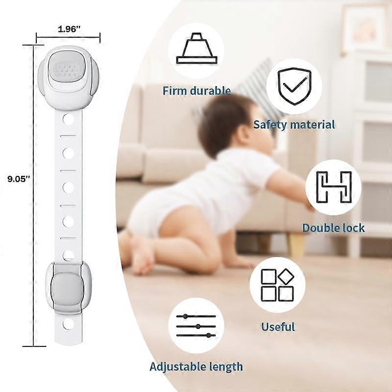 Cabinet Locks Baby Proofing Straps - Child Proof Refrigerator Lock Pack ...